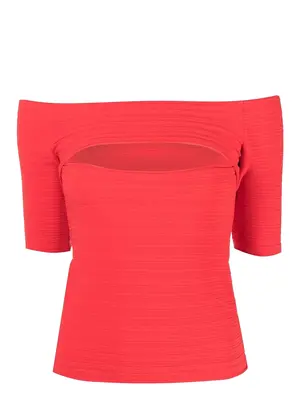 Stella McCartney Off-shoulder Cut-out Top - Red