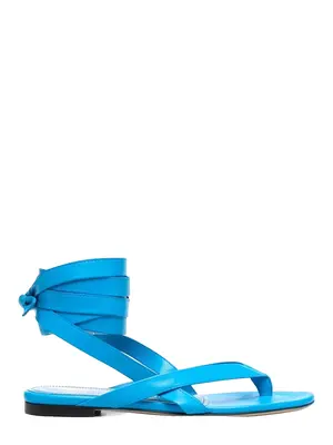 Attico Beth Flat Thong Sandals - Blue