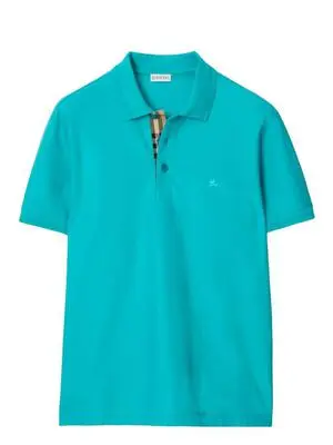 Burberry Cotton Polo Shirt Atom Blue