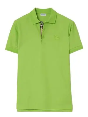 Burberry Cotton Polo Shirt Calyx Green