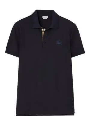 Burberry Cotton Polo Shirt Iris Purple