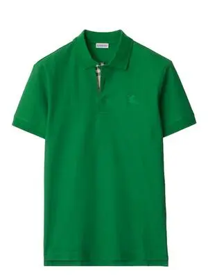 Burberry Cotton Polo Shirt Leaf Green