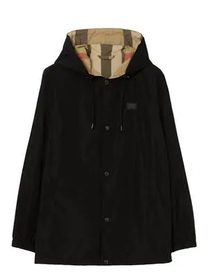 Burberry Reversible Check Hooded Jacket - Black