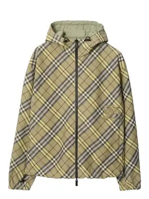 Burberry Reversible Check Hooded Jacket Glade Green