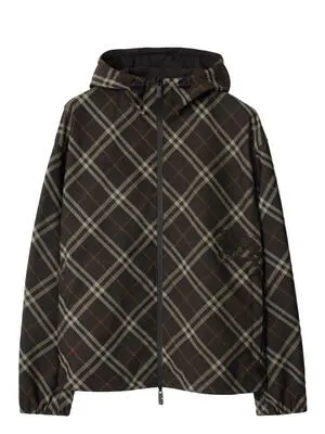 Burberry Reversible Check Hooded Jacket Truffle Brown