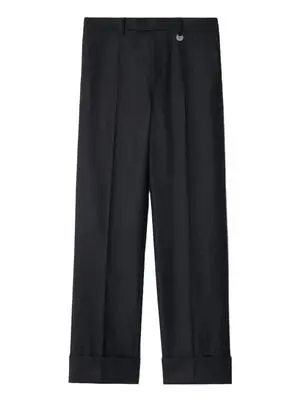 Burberry Wool Tailored Trousers Brisk Grey