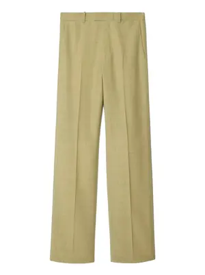 Burberry Wool Tailored Trousers Hunter