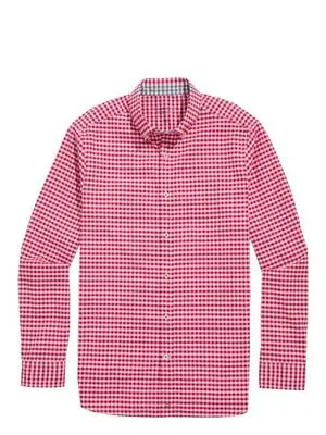 Vineyard Vines Classic Fit On-the-go Brrrº Gingham Button-down Shirt - Red Velvet