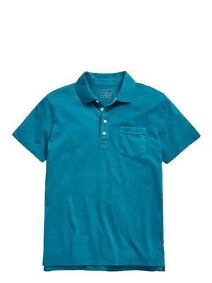 Billy Reid Pensacola Organic Cotton Polo - Lake Blue