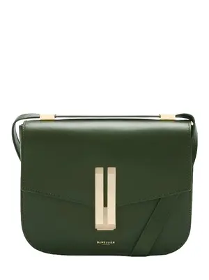 DEMELLIER Vancouver Leather Crossbody Bag Green Smooth