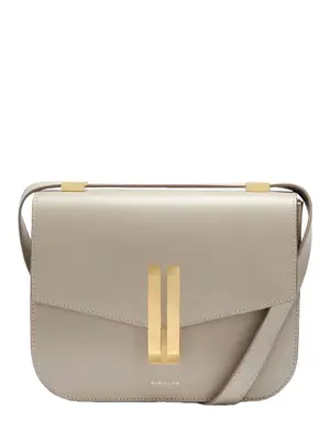 DEMELLIER Vancouver Leather Crossbody Bag Taupe Smooth