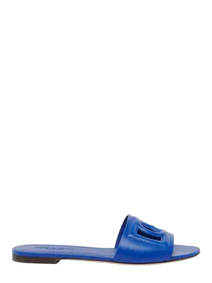 Dolce & Gabbana Dg Interlocked Leather Sandals Blue