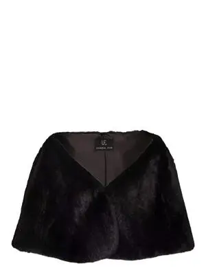UNREAL FUR Yasmine Faux Fur Wrap - Black