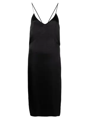 Dsquared2 Satin-finish Midi Dress - Black