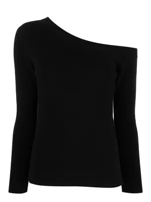 PAULA Cold-shoulder Knit Jumper - Black