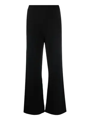 PAULA Ribbed Cashmere Trousers - Black