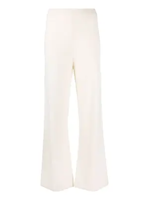 PAULA Ribbed Cashmere Trousers - Neutrals