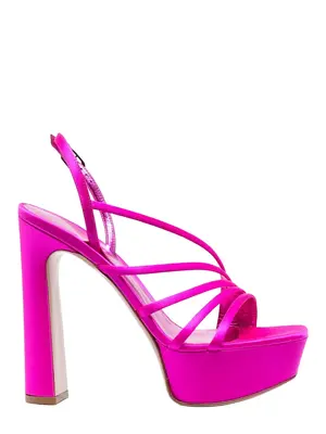LE SILLA Asymmetric Platform Sandals - Pink