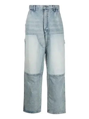 AMBUSH Panelled Wide-leg Jeans - Blue
