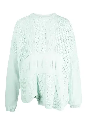 AMBUSH Patchwork Knitted Jumper - Green