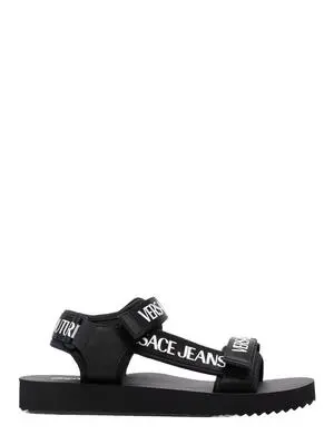 Versace Logo-print Open-toe Sandals - Black