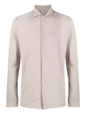 ZANONE Slim-cut Button-down Shirt - Neutrals