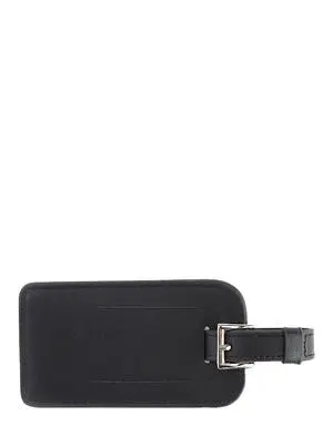 ROYCE NEW YORK Leather Luggage Tag - Black