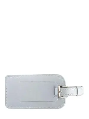 ROYCE NEW YORK Leather Luggage Tag - Silver