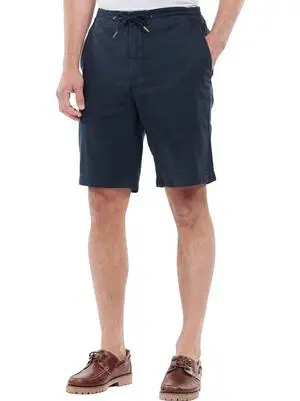 Barbour Barbour Linen And Cotton-Blend Shorts City Navy