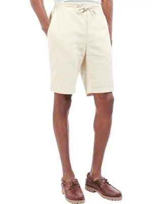 Barbour Barbour Linen And Cotton-Blend Shorts Light Stone