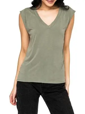GIBSONLOOK GIBSONLOOK V-Neck T-Shirt Military Green