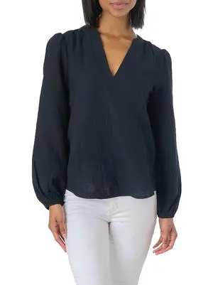 GIBSONLOOK Cotton Gauze Blouse - Black
