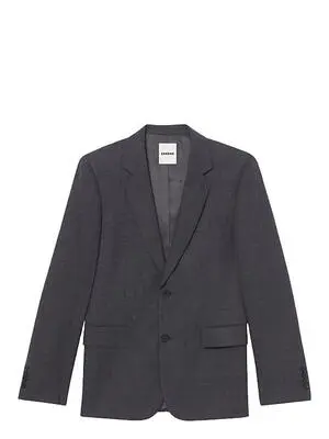 Sandro Single-breasted Wool Blazer - Noir / Gris