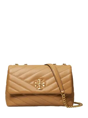 Tory Burch Tory Burch Kira Chevron Small Convertible Shoulder Bag Dusty Almond