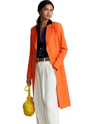 Ralph Lauren Ralph Lauren Tailored Wool-Blend Coat Orange
