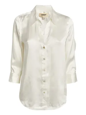 L'Agence L'Agence Dani Sleeve Blouse Ivory
