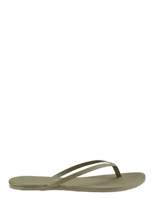 Tkees Solids Leather Flip Flops Sage