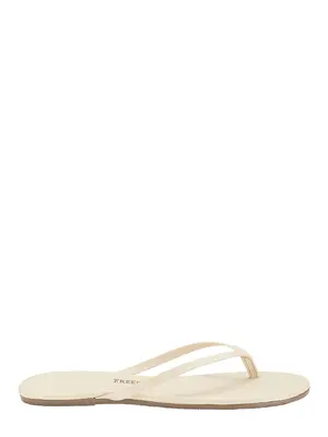 Tkees Foundations Matte Leather Flip Flops Seashell