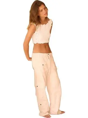 Free People We The Free Tahiti Cargo Pants - Pink Salt