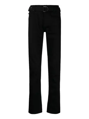 Off-White Skinny Jeans With Belt - Black