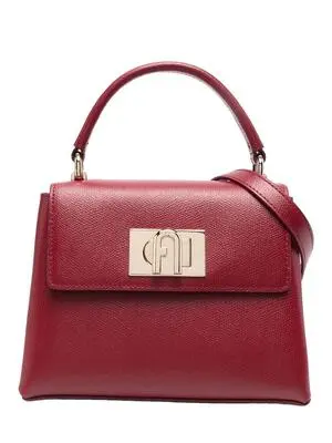 FURLA Leather Fold-Over Tote Bag