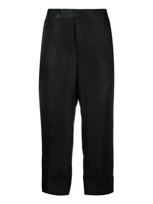 SAPIO Cropped Tailored Trousers - Black