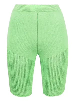Nanushka Crochet Cycling Shorts - Green