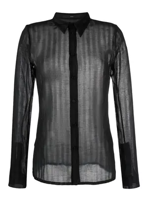 SAPIO Striped Long-sleeve Shirt - Black