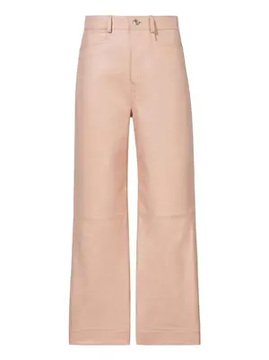 Proenza Schouler White Label Cropped Leather Trousers - Pink