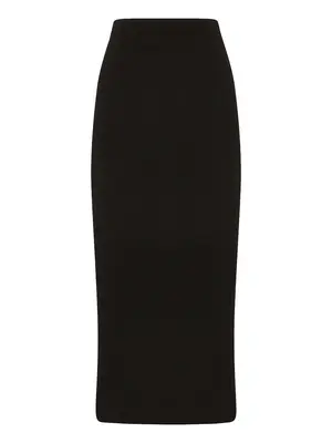 Dolce & Gabbana Virgin Wool Pencil Skirt - Black