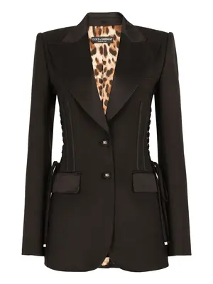 Dolce & Gabbana Gabardine Single-breasted Blazer - Black