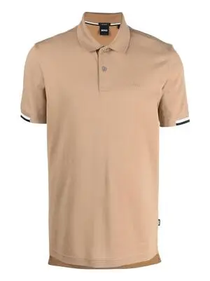 BOSS Stripe-trimmed Polo Shirt - Neutrals