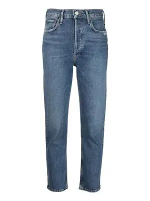 AGOLDE Cropped Denim Jeans - Blue