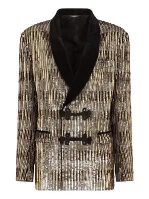 Dolce & Gabbana Sequin-embellished Jacket - Neutrals